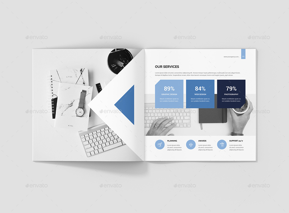 Digital Agency – Company Profile Square, Print Templates | GraphicRiver