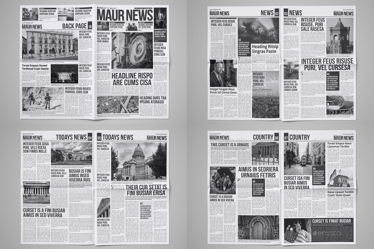 Newspaper Design Bundle, Print Templates | GraphicRiver