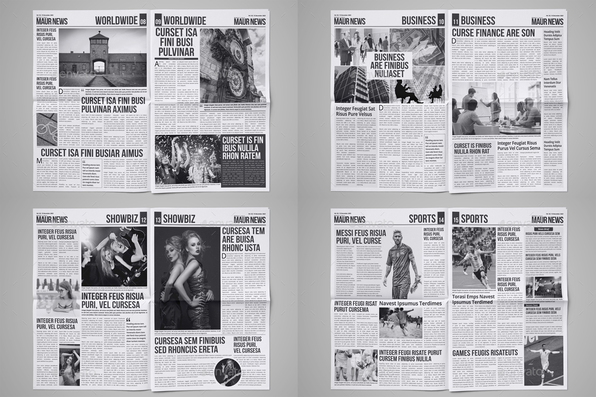 Newspaper Design Bundle, Print Templates | GraphicRiver