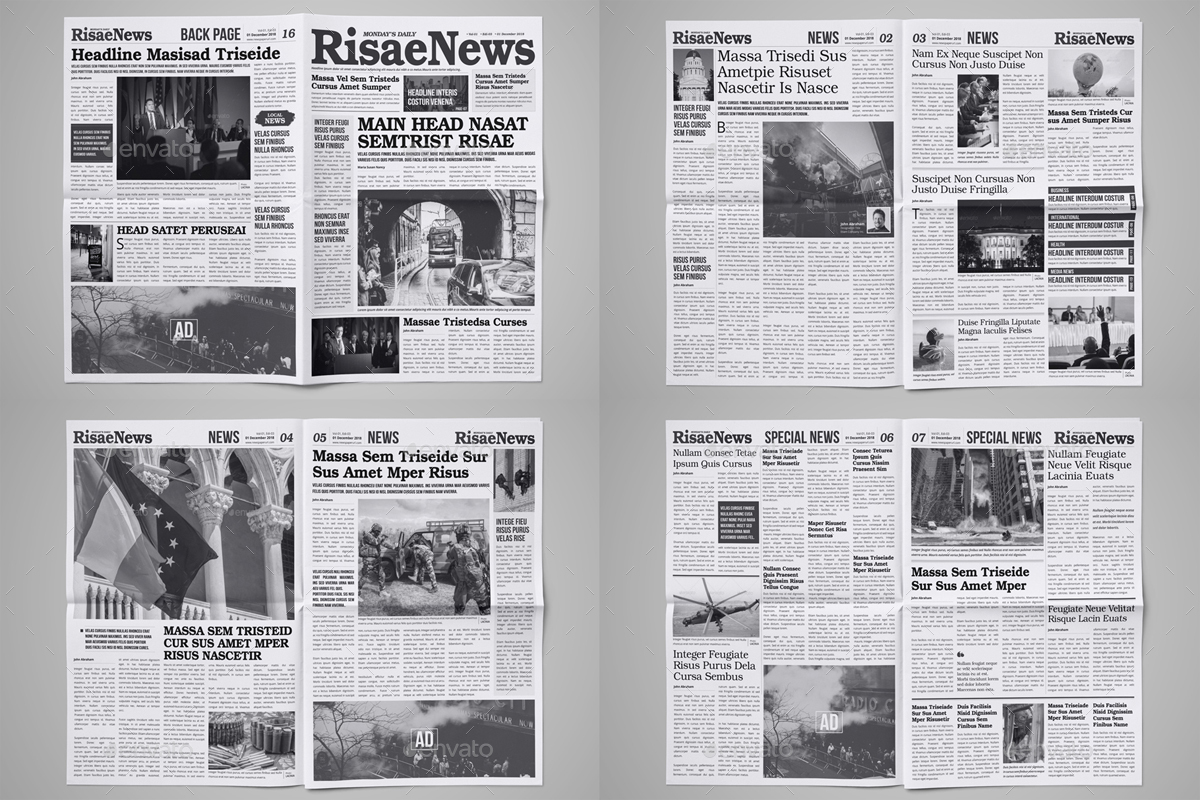 Newspaper Design Bundle, Print Templates | GraphicRiver