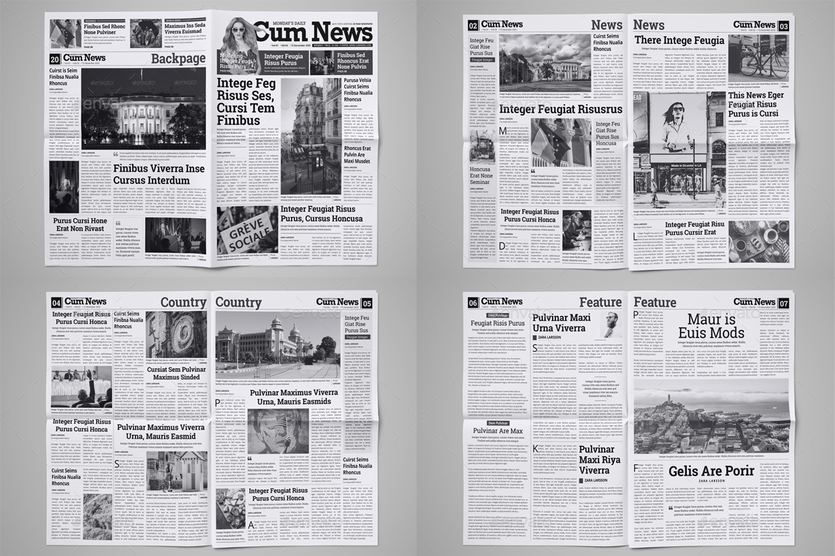 Newspaper Design Bundle, Print Templates | GraphicRiver