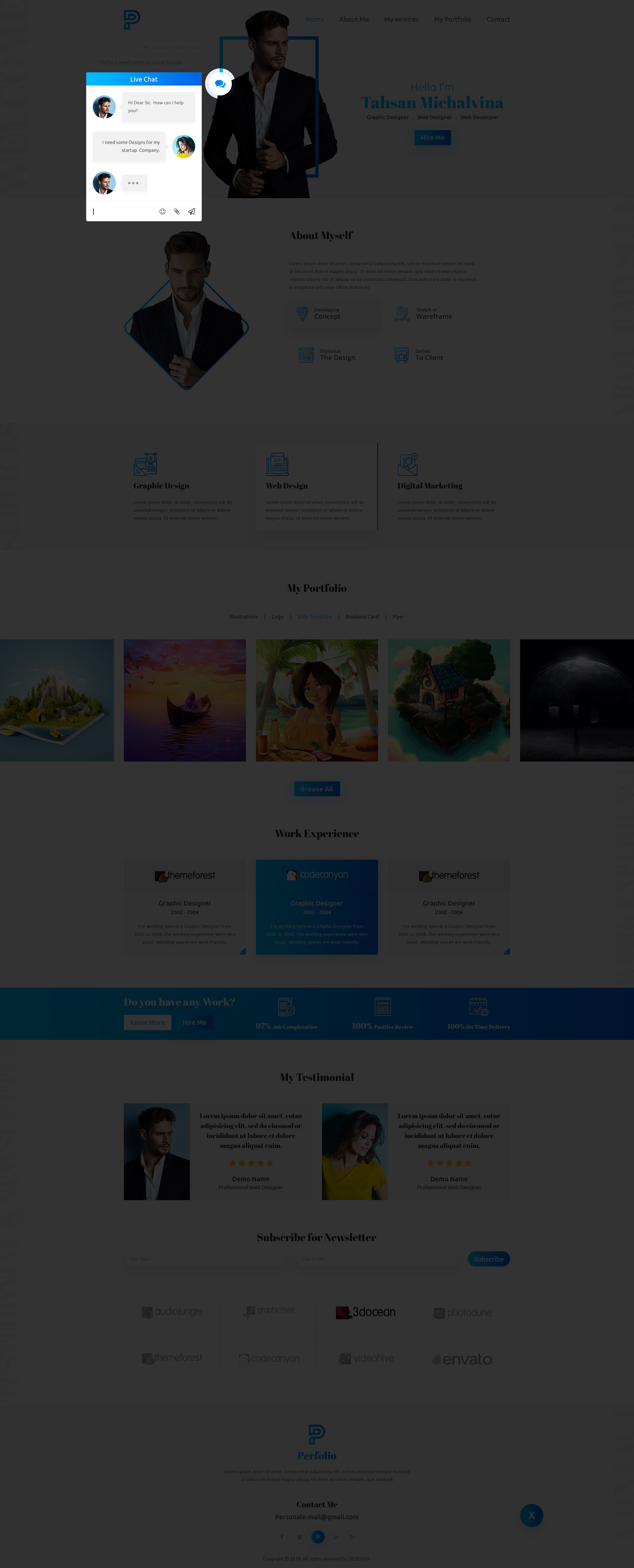 Perfolio - Personal PSD Template by ThemesItem | ThemeForest
