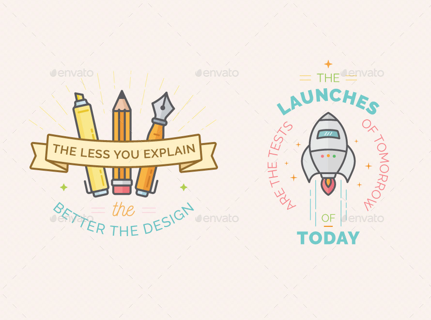 UX Workflow - Badges Filled Version, Web Elements | GraphicRiver