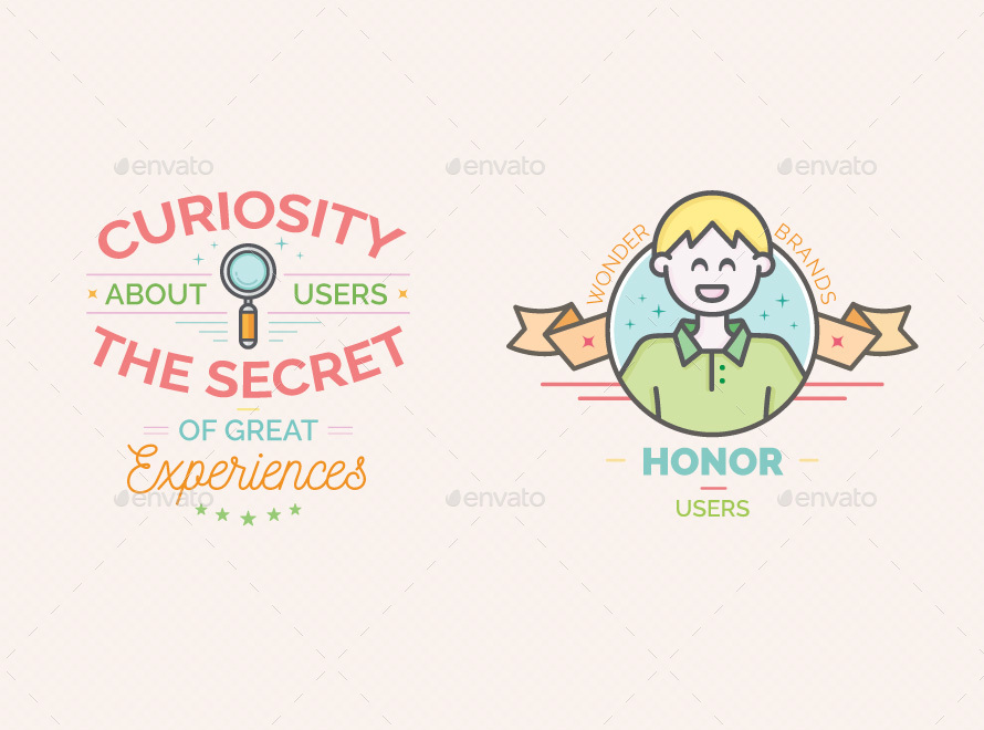 UX Workflow - Badges Filled Version, Web Elements | GraphicRiver