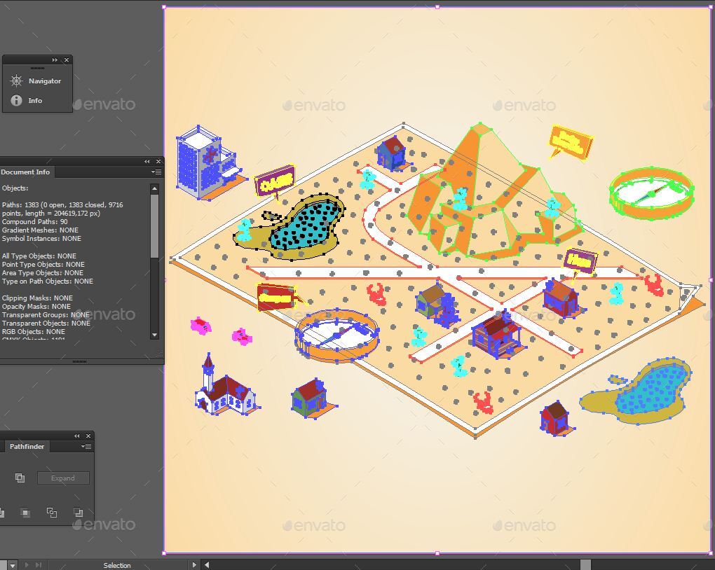 Pre Assembly Wild West Map, Vectors | GraphicRiver