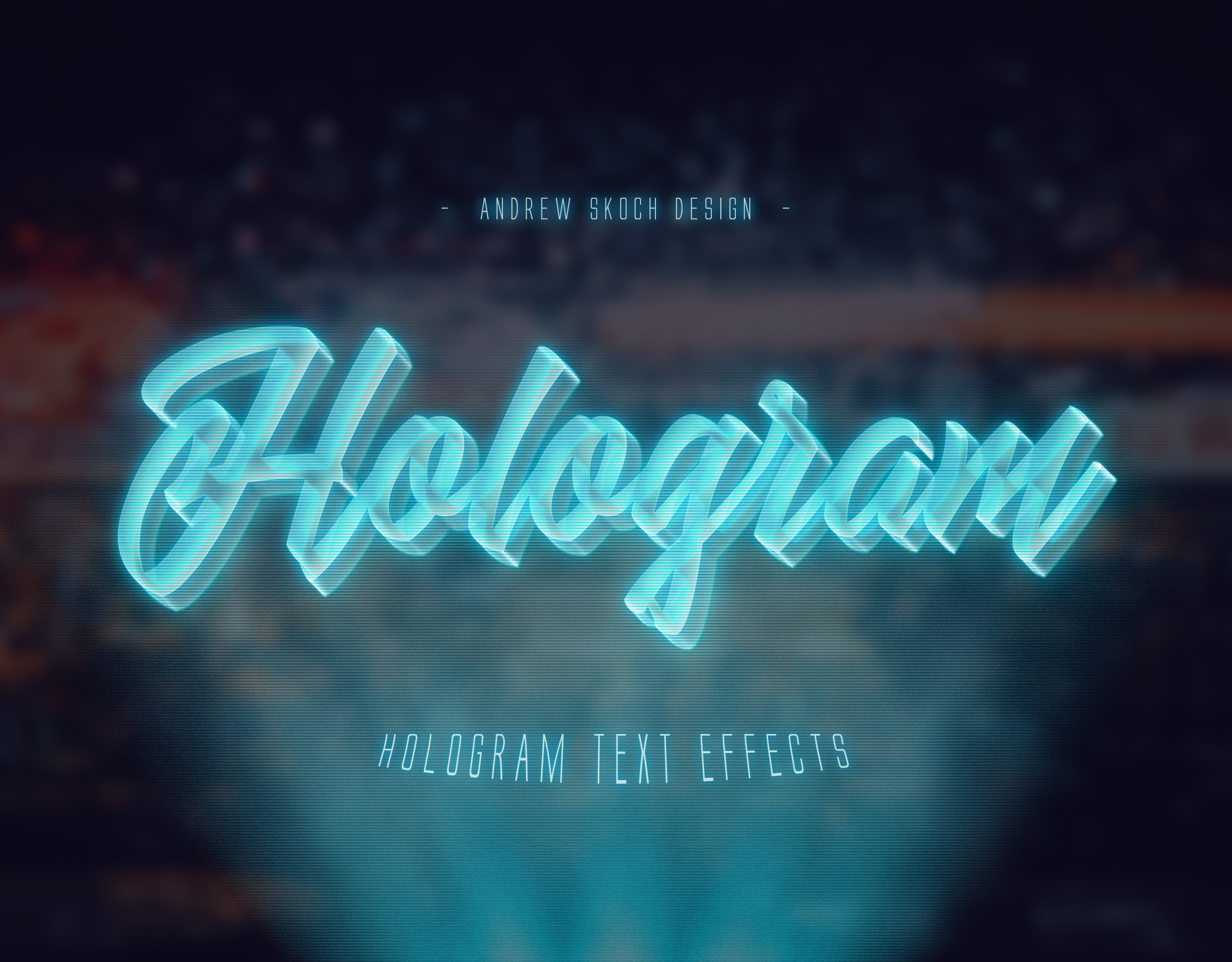 Hologram Text Effects, Add-ons | GraphicRiver
