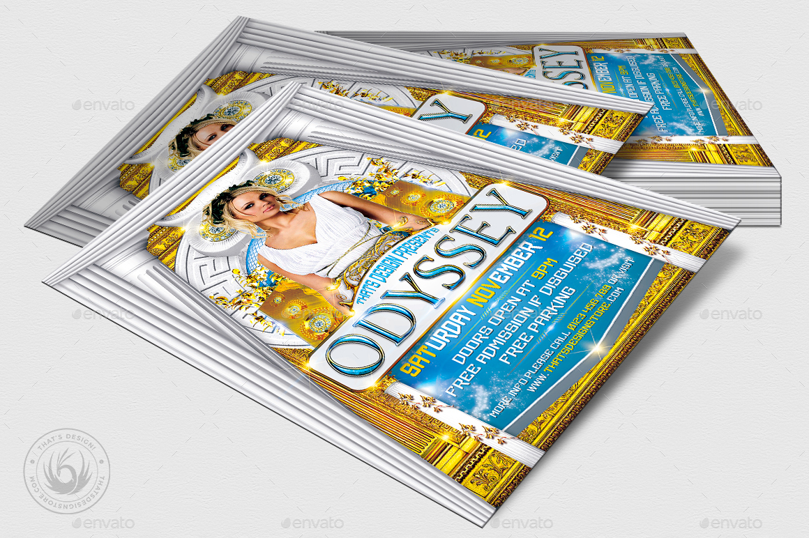 Greek Party Flyer Template, Print Templates | GraphicRiver