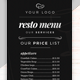 Restaurant Menu Price List Template, Print Templates | GraphicRiver