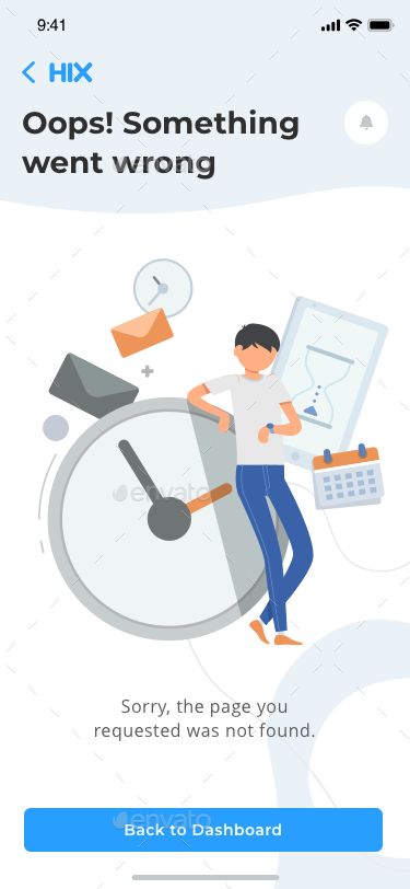 HIX App – Mobile Dashboard UI Kit for Photoshop, Web Elements ...