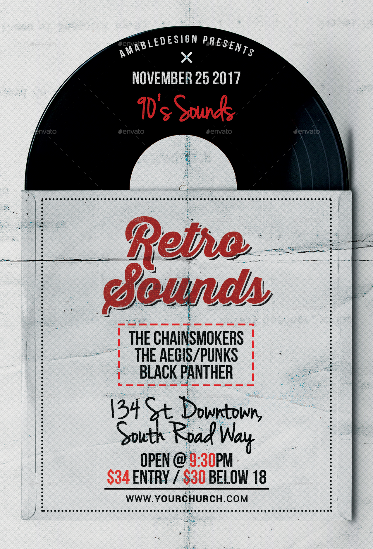 3 in 1 Retro Sounds Flyer/Poster Bundle, Print Templates | GraphicRiver