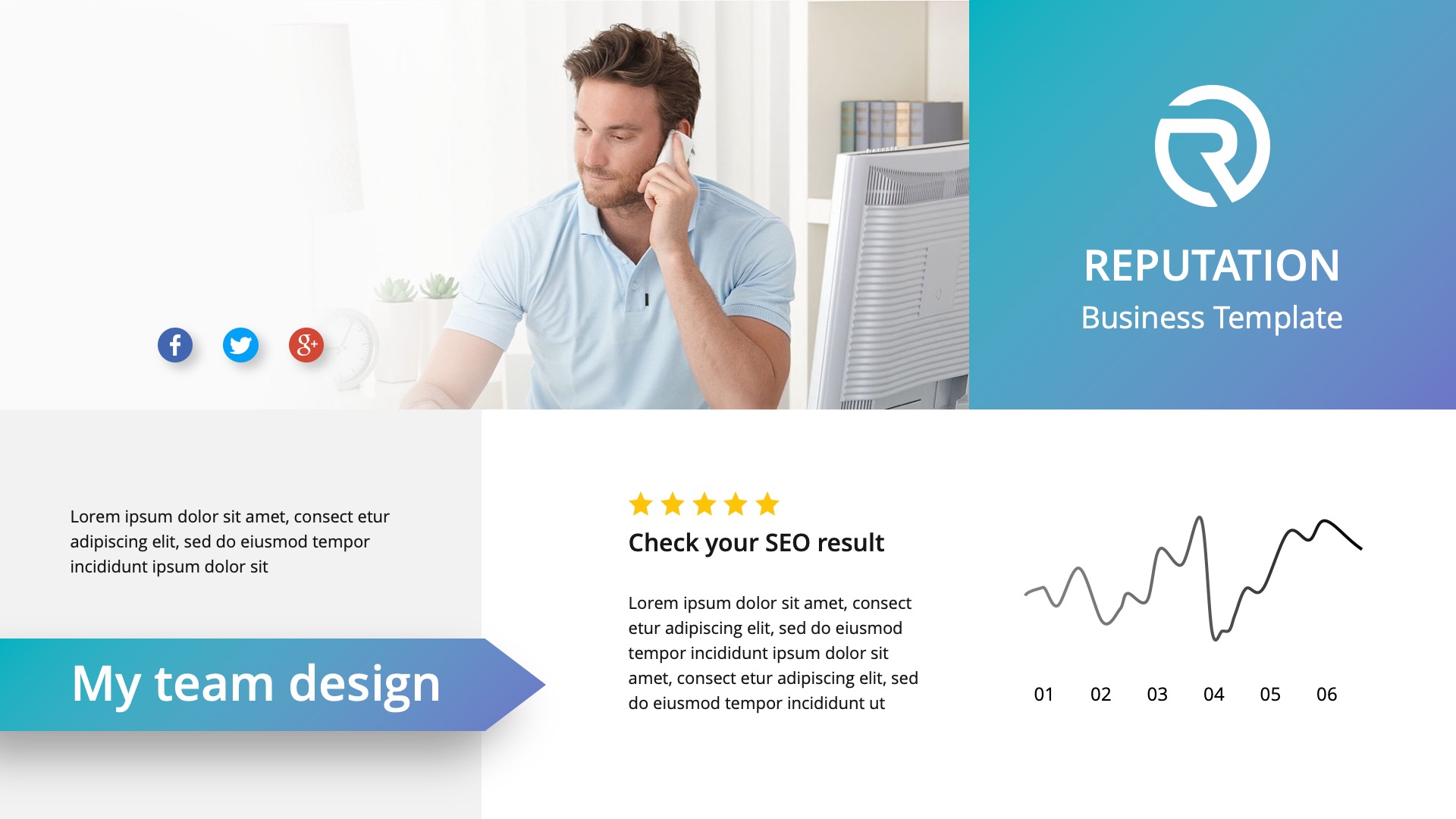 Reputation Creative - Business Google Slide Template by ESTE_Studio