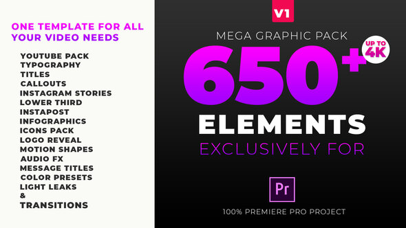 Mega Graphics Pack, Premiere Pro Templates | VideoHive