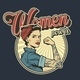 Vintage Woman Power Badge, Vectors | GraphicRiver