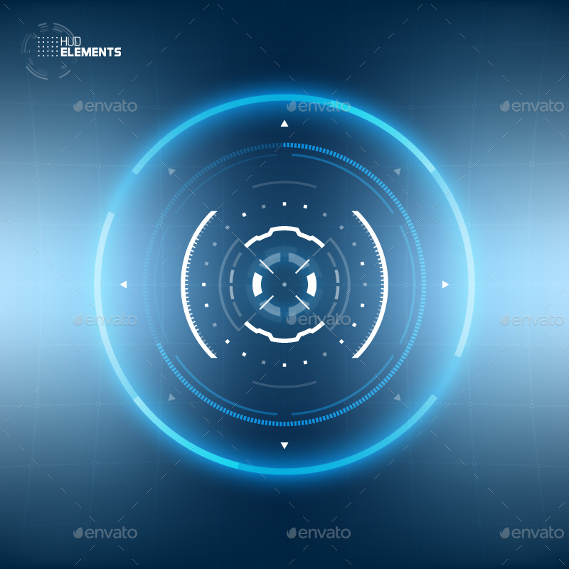 10 Conceptual HUD Circles Set, Vectors | GraphicRiver