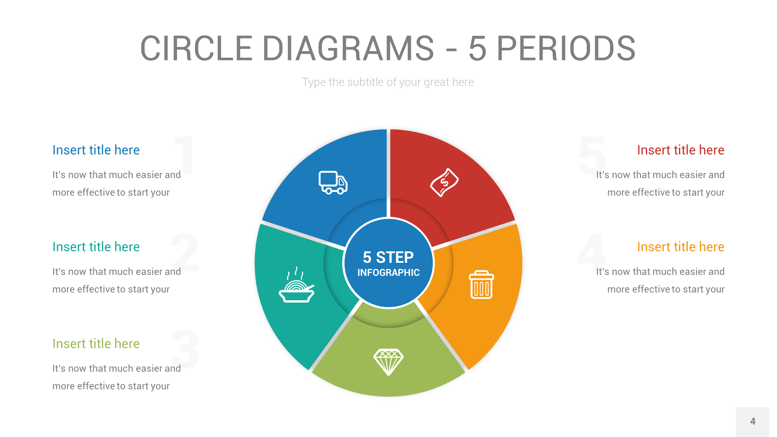Circle Diagrams PowerPoint Illustrator Template By Rengstudio