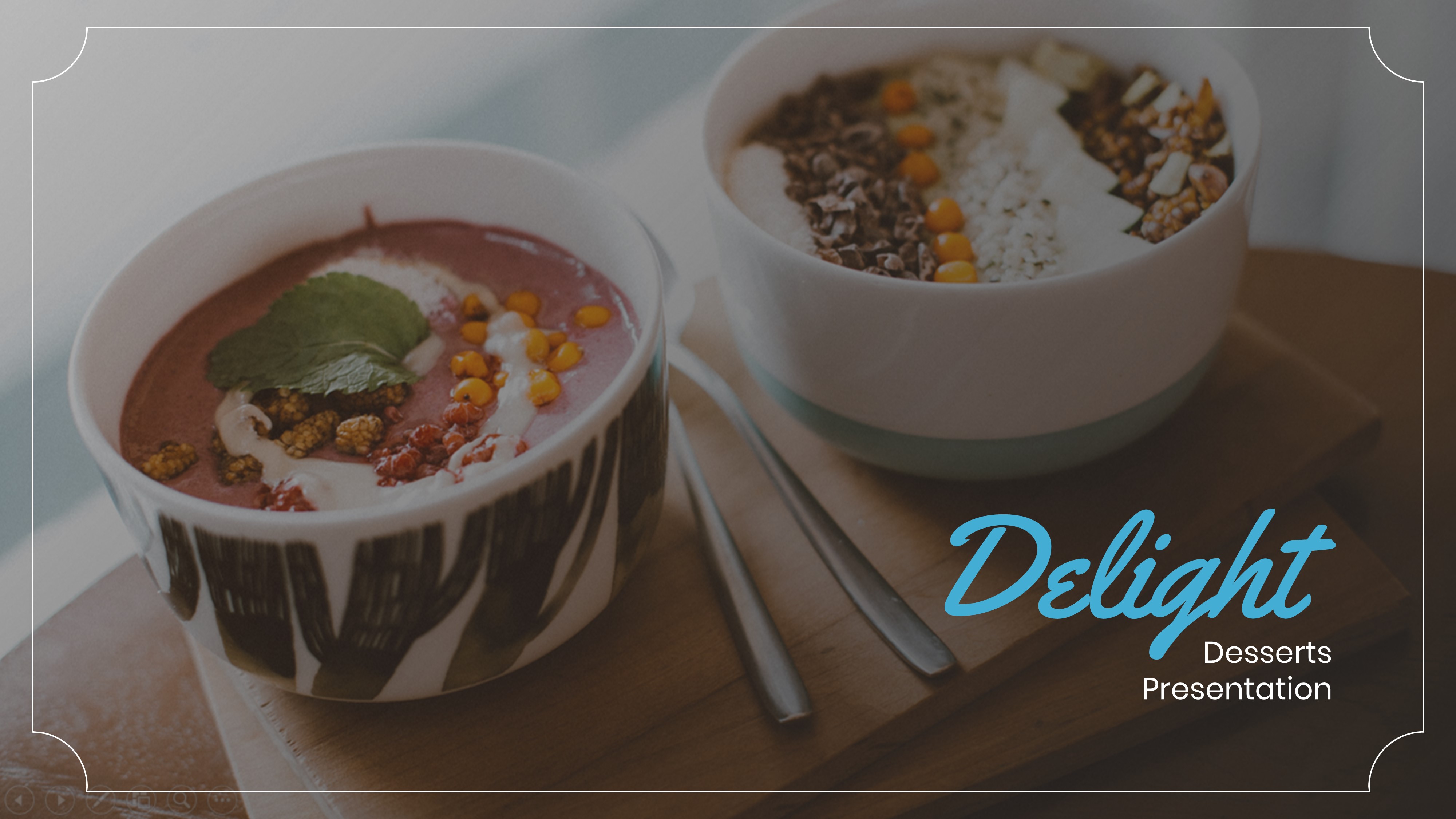 Delight - Desserts & Cake PowerPoint Template, Presentation Templates