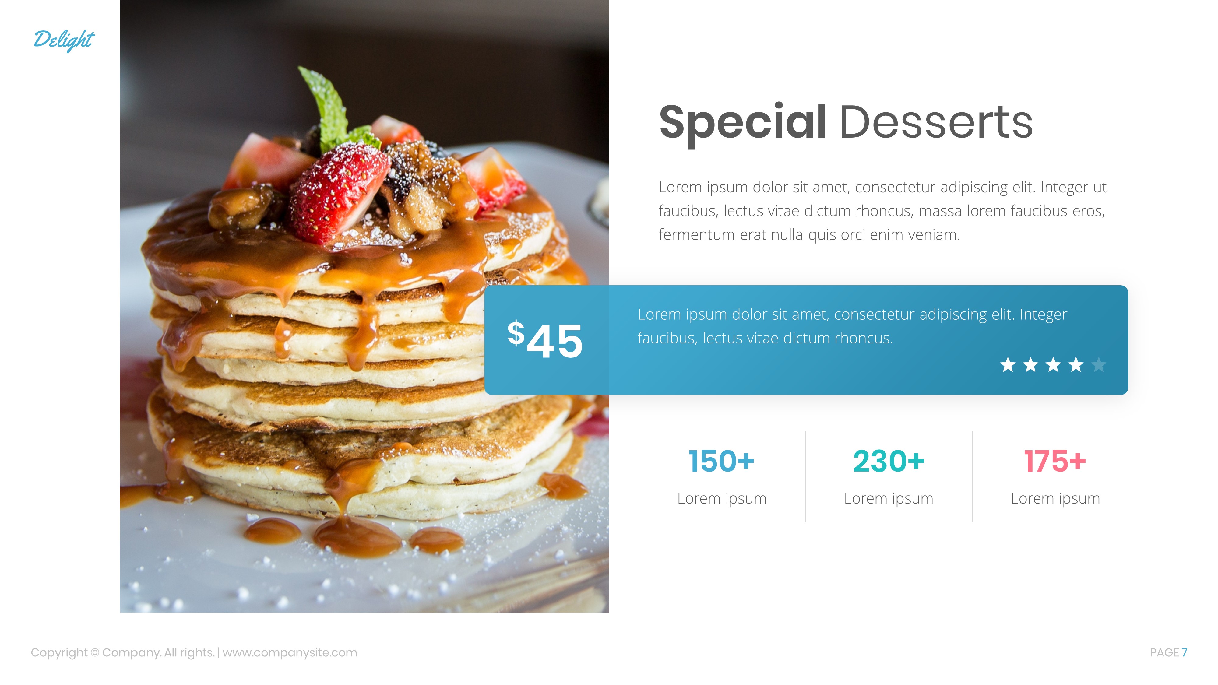 Delight - Desserts & Cake PowerPoint Template by RRgraph | GraphicRiver
