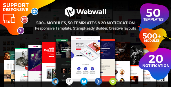 Webwall - Multipurpose Responsive Email Template with Stampready ...