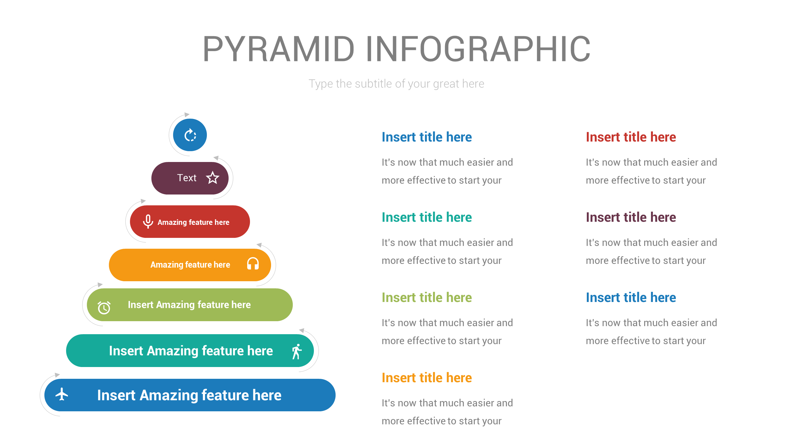 Pyramid Diagrams PowerPoint, Illustrator Template, Presentation Templates
