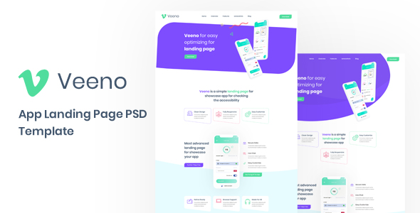 Veeno - App Landing Page by KreativDev | ThemeForest