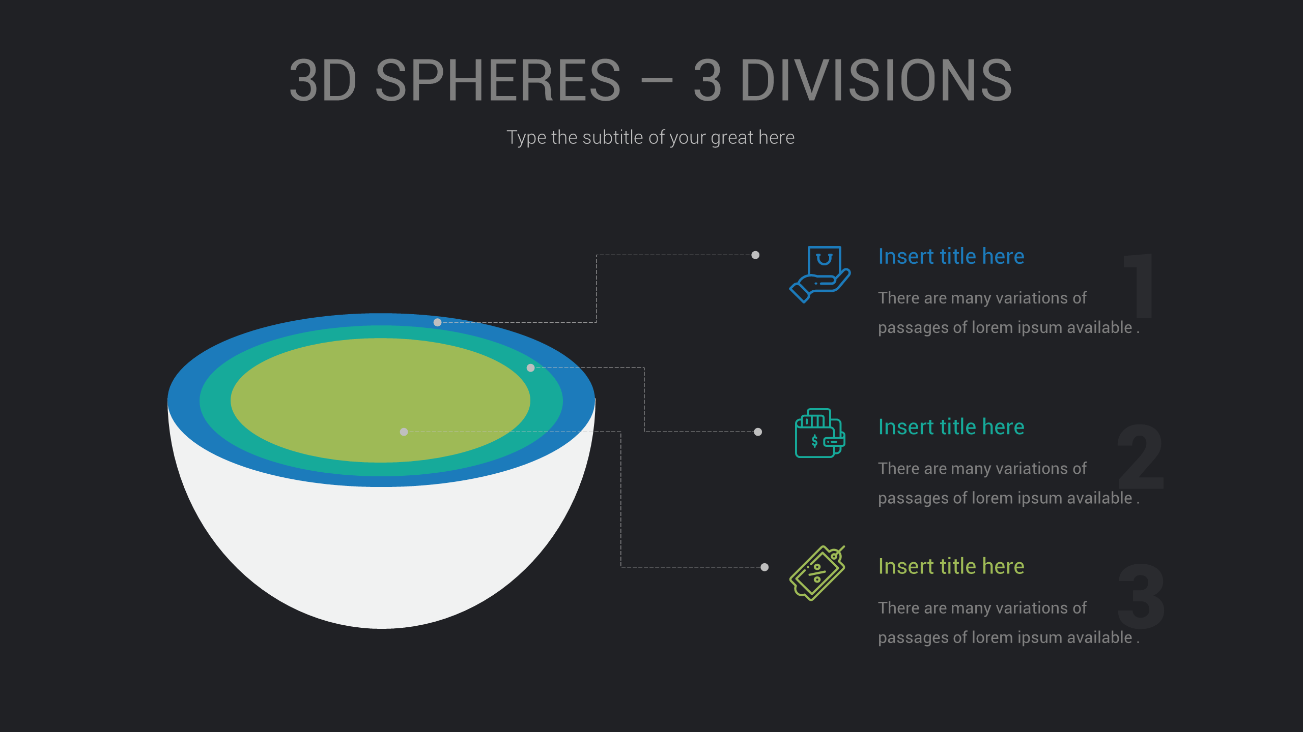 Spheres Divisions PowerPoint, Illustrator Template, Presentation Templates