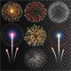 Set of Isolated Fireworks, Vectors | GraphicRiver