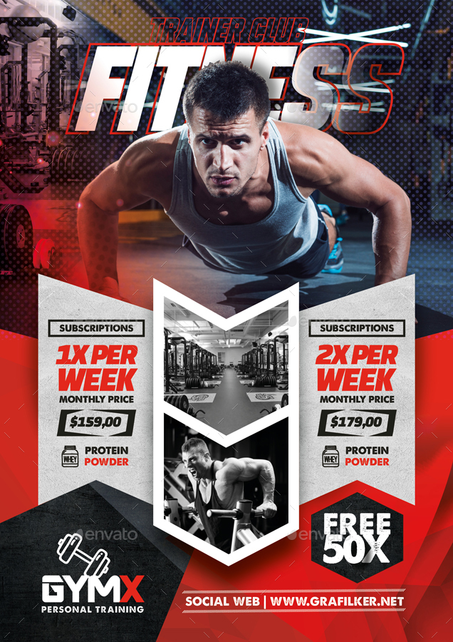 Fitness Trainer Bundle Templates, Print Templates | GraphicRiver