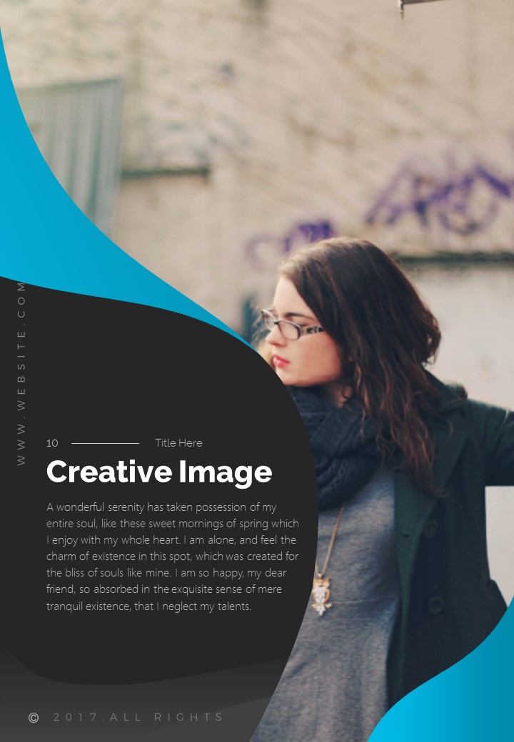 Determination Portrait PowerPoint Template, Presentation Templates