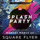 Splash Party - Square Flyer, Print Templates | GraphicRiver