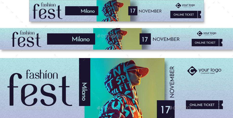 Fashion Fest Banner Pack, Web Elements | GraphicRiver