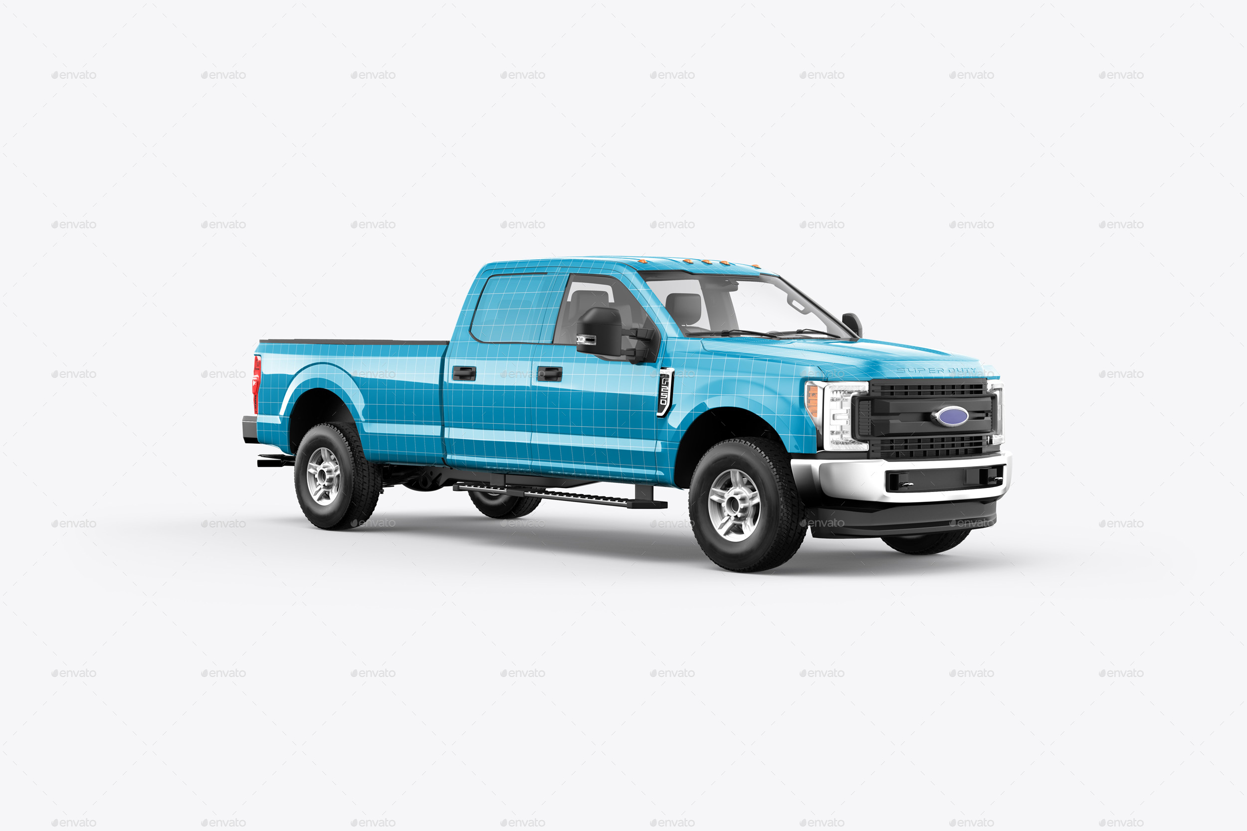5in1 F250 Pickup Truck Mockup, Graphics | GraphicRiver