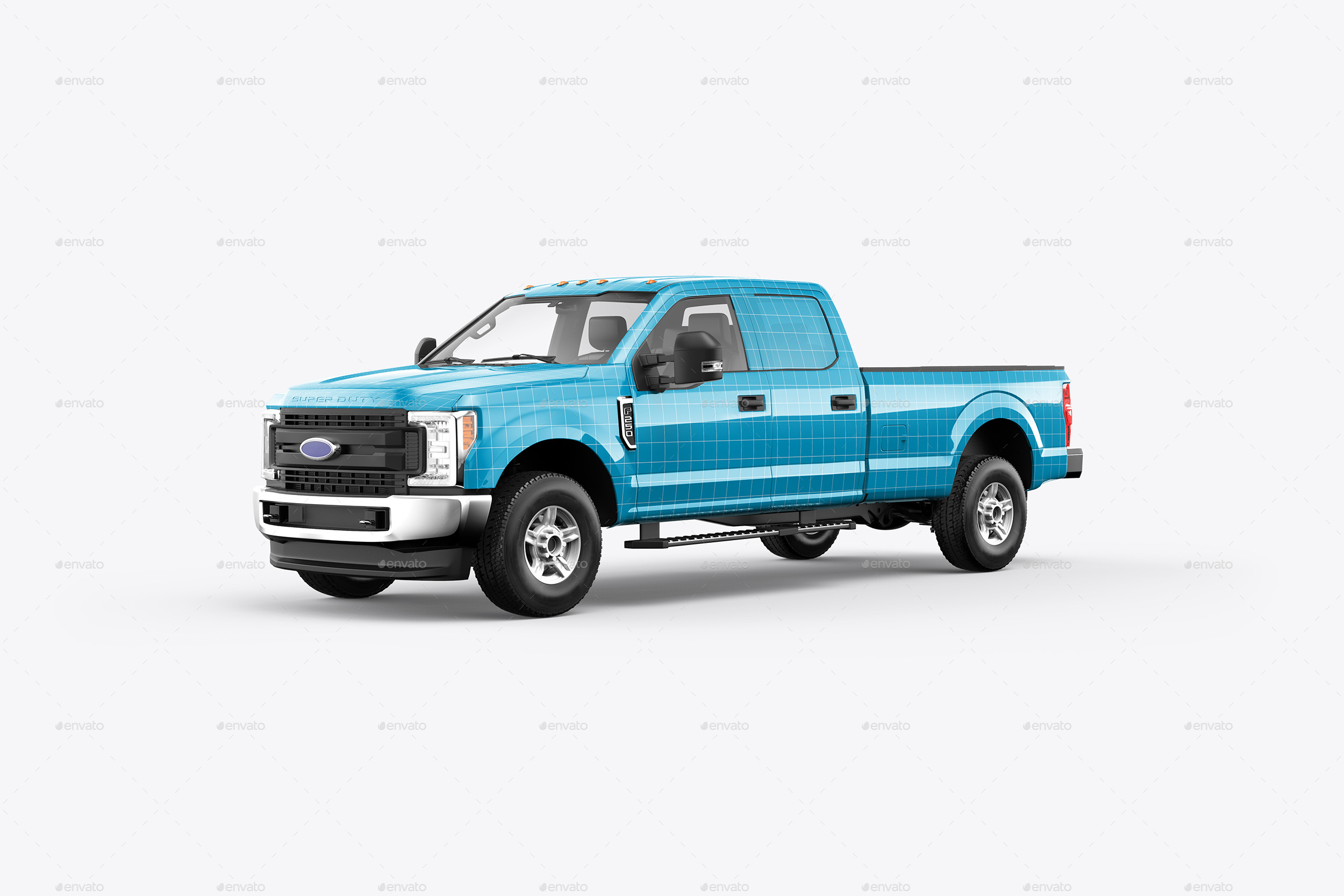 5in1 F250 Pickup Truck Mockup, Graphics | GraphicRiver
