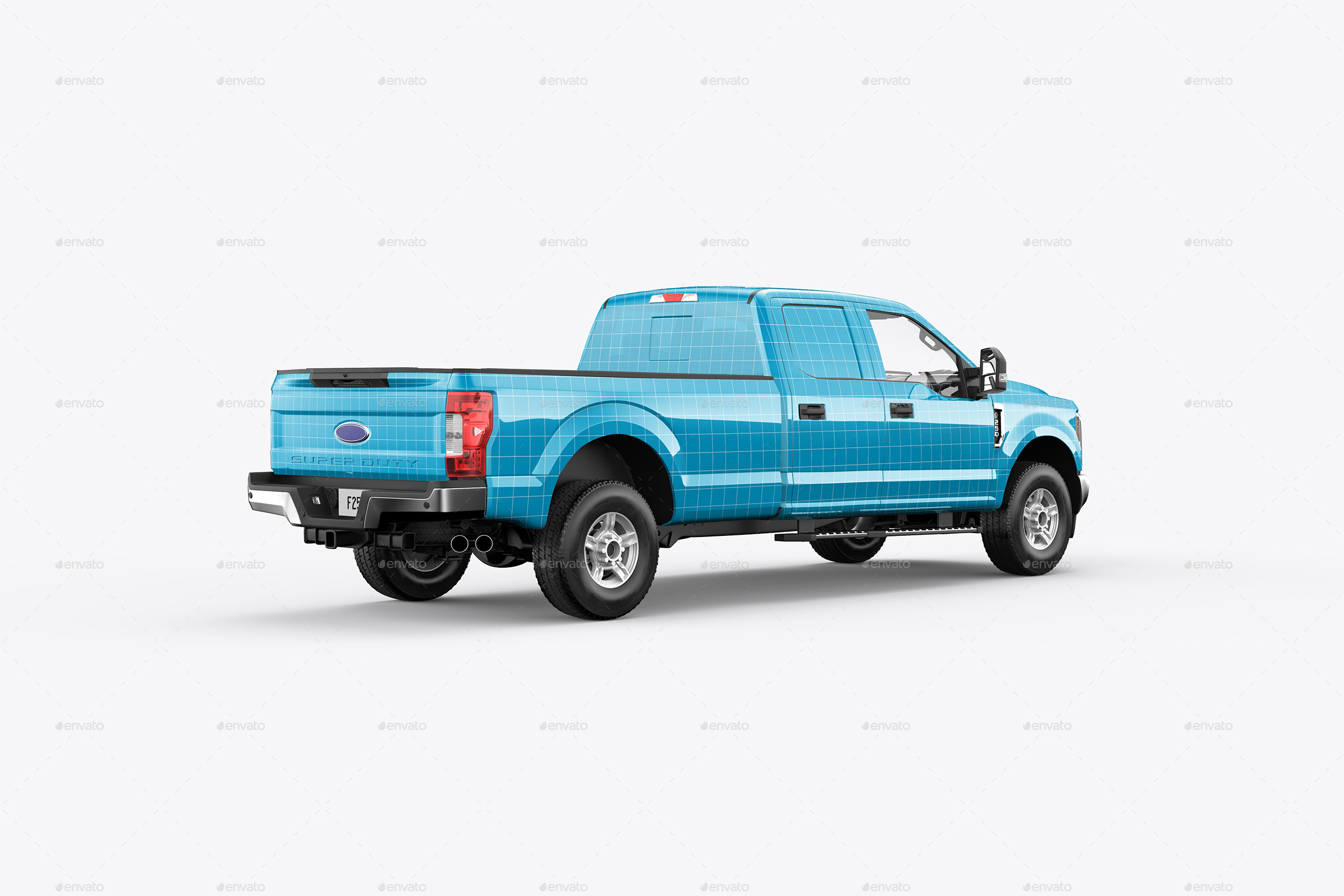5in1 F250 Pickup Truck Mockup, Graphics | GraphicRiver