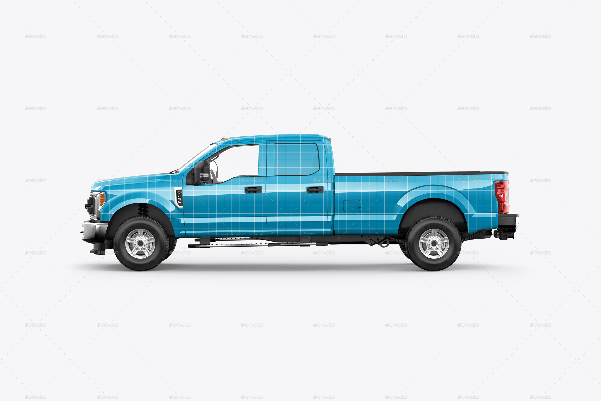 5in1 F250 Pickup Truck Mockup, Graphics | GraphicRiver