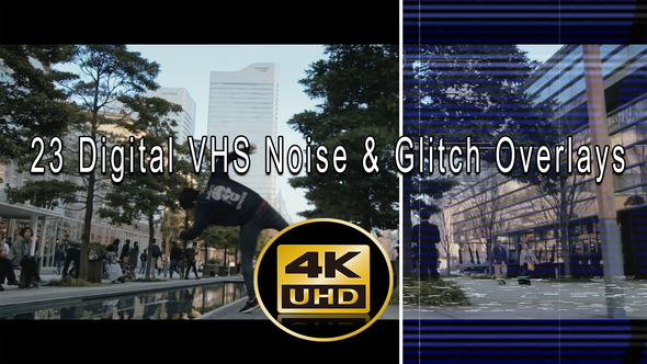 23 Digital VHS Noise & Glitch Overlays, Motion Graphics | VideoHive