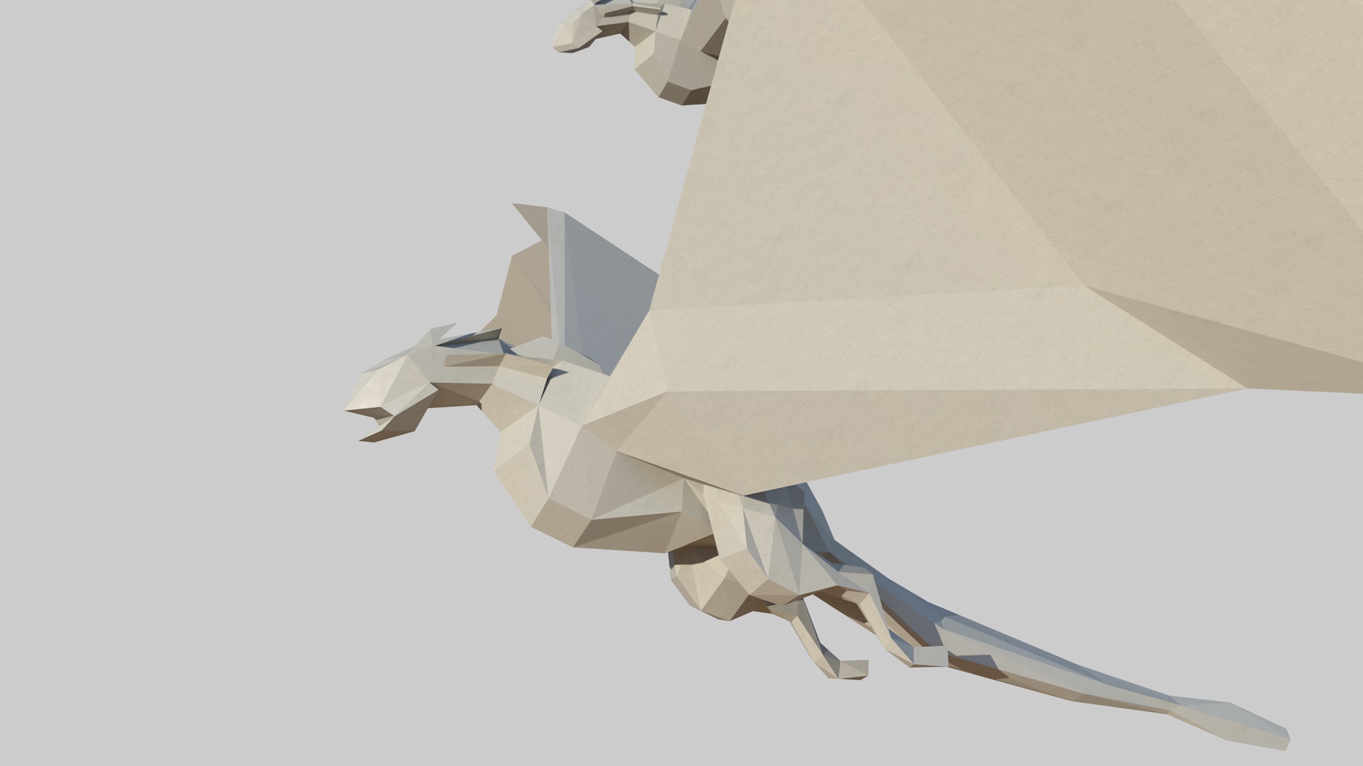 Low Poly Paper Dragon by 3dtreatment | 3DOcean