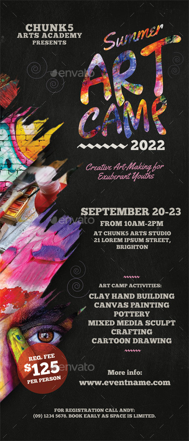 Art Event Roll-up Banner Templates, Print Templates | GraphicRiver