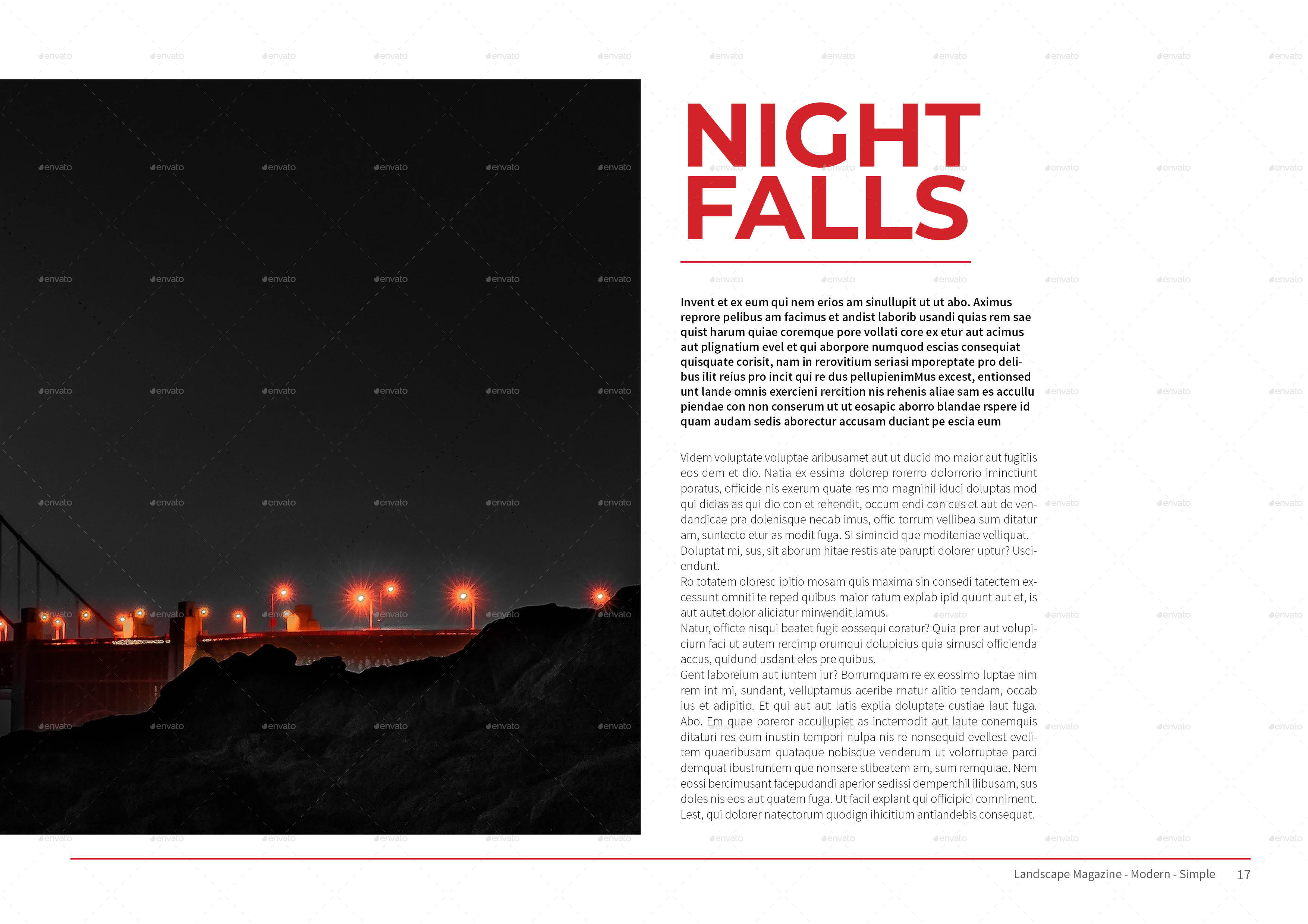 Landscape Magazine Template, Print Templates | GraphicRiver