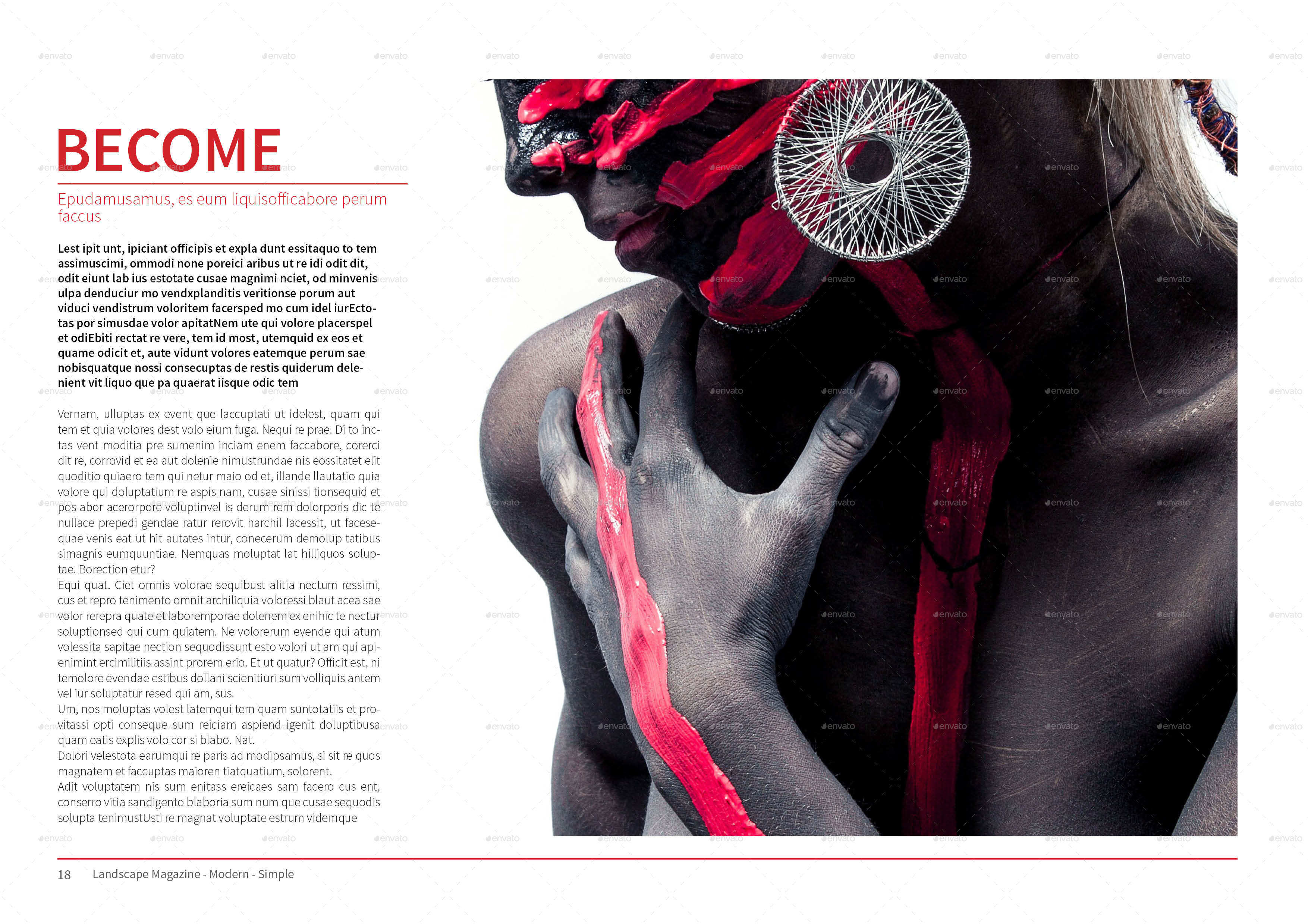 Landscape Magazine Template, Print Templates | GraphicRiver