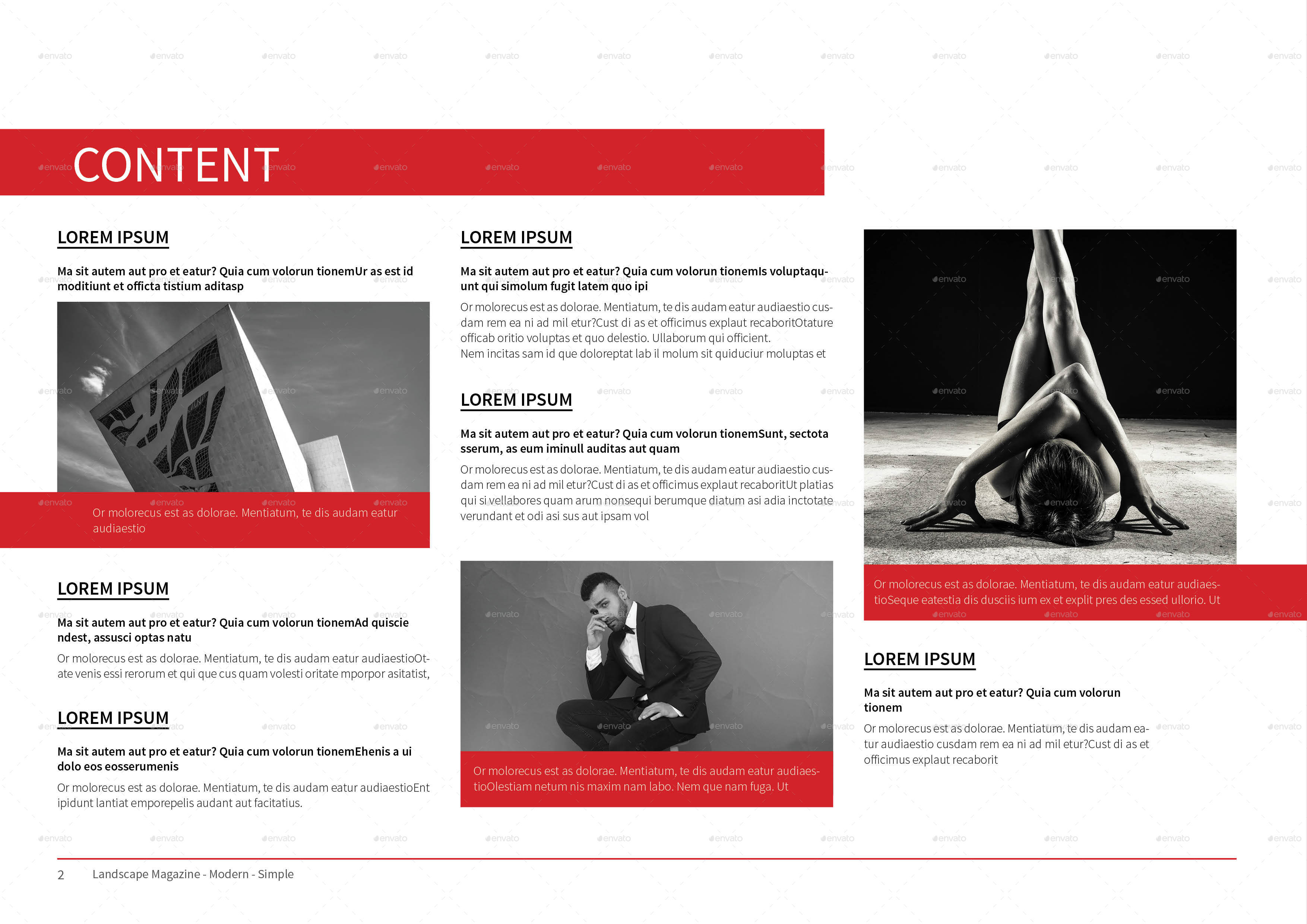 Landscape Magazine Template, Print Templates | GraphicRiver