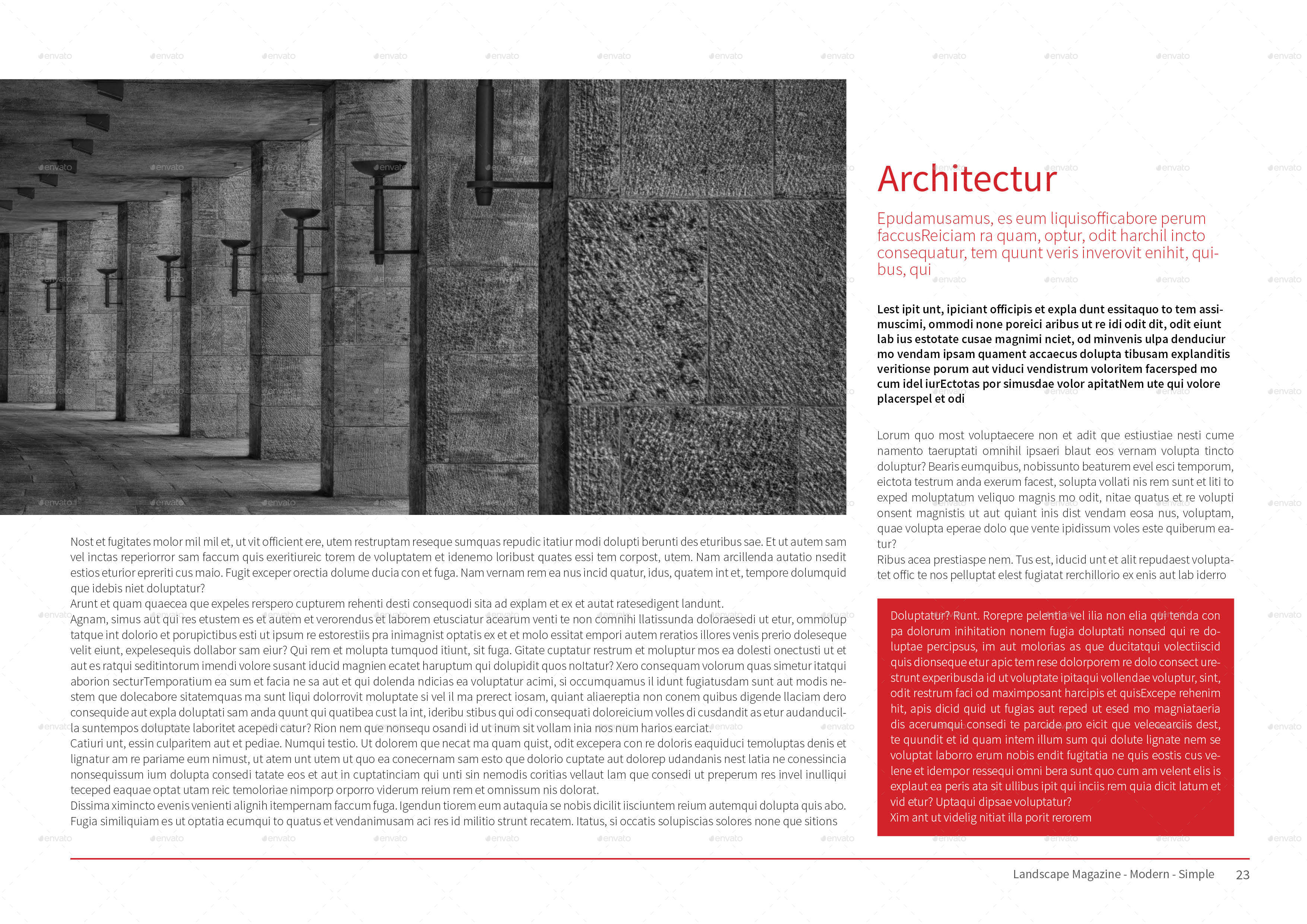 Landscape Magazine Template, Print Templates | GraphicRiver