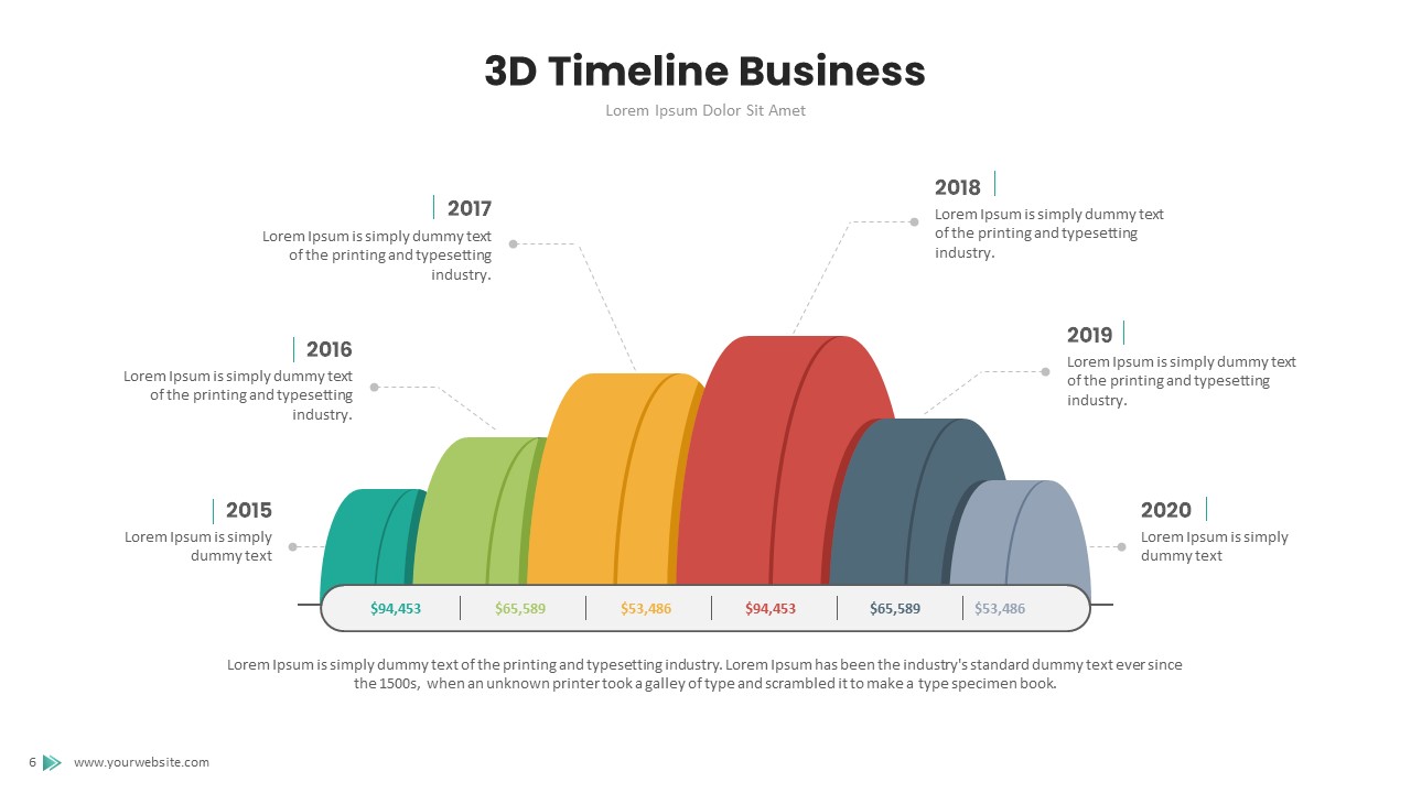 3D Infographic & Timeline Presentation Template, Presentation Templates