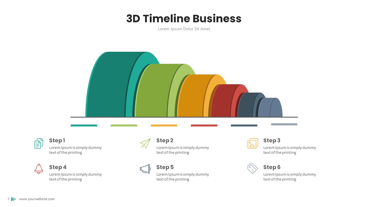 3D Infographic & Timeline Presentation Template, Presentation Templates