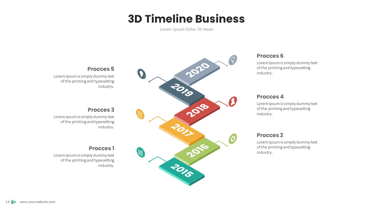 3D Infographic & Timeline Presentation Template, Presentation Templates
