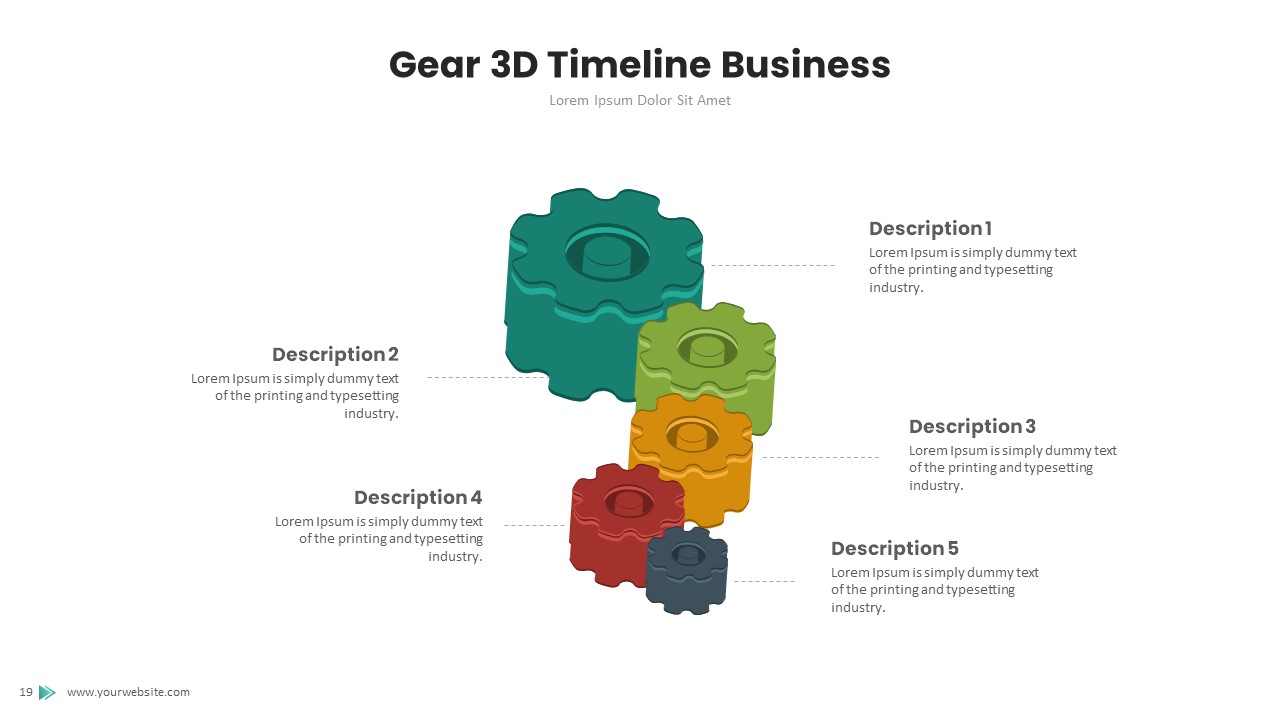 3D Infographic & Timeline Presentation Template, Presentation Templates