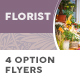 Florist Flyers 5 – 4 Options, Print Templates | GraphicRiver