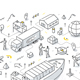 Logistics Isometric Doodle, Vectors | GraphicRiver