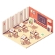 Vector Isometric School Art Classroom, Vectors | GraphicRiver