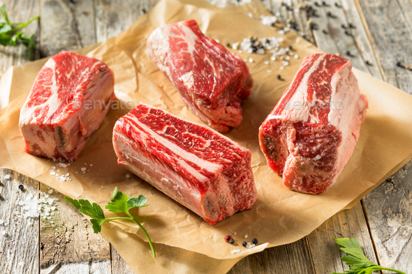 Raw Organic Beef Short Ribs Stock Photo by bhofack2 | PhotoDune