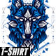 STARK WOLF GEOMETRY, T-Shirts | GraphicRiver